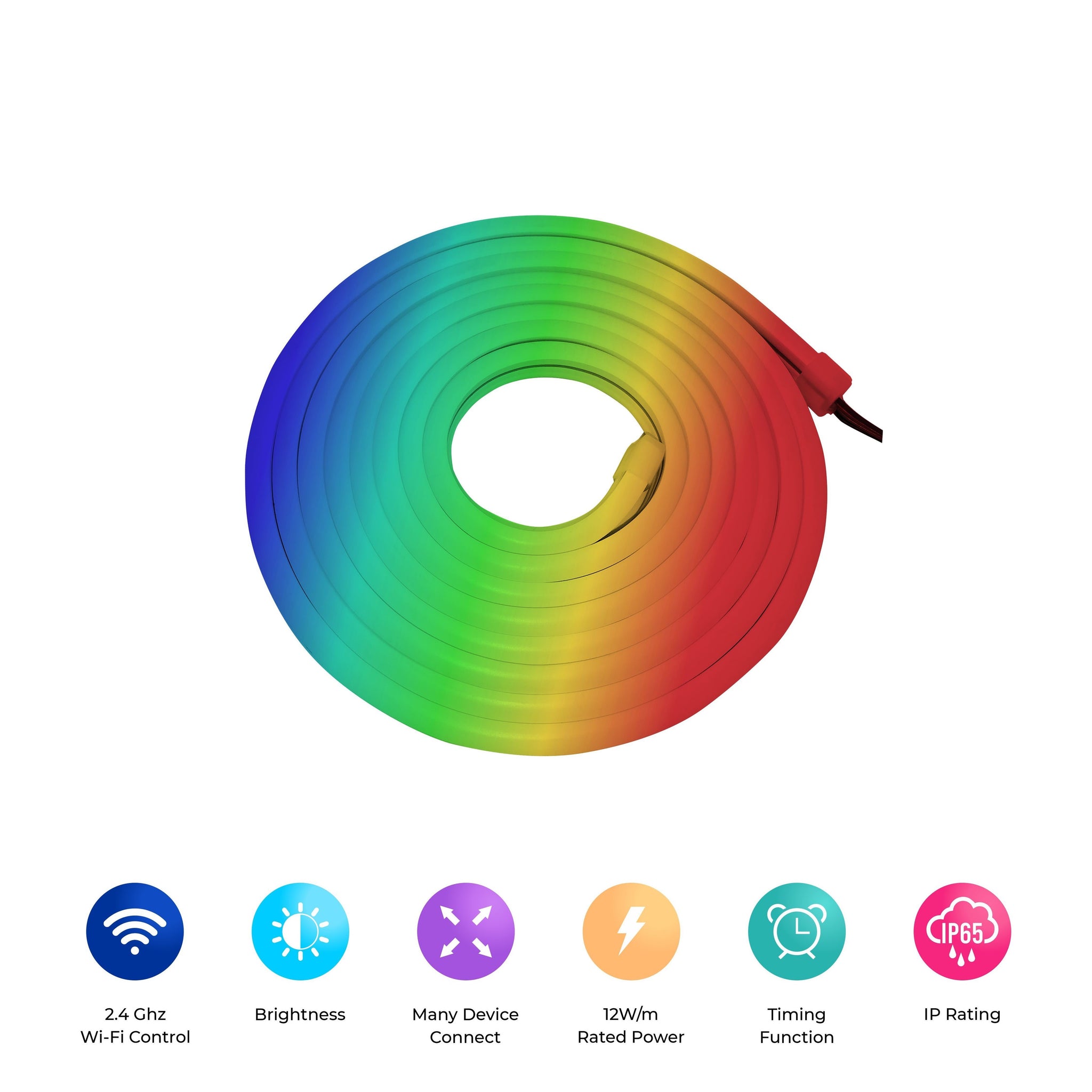 Smart WiFi RGB LED Neon IP65 Strip Kit 12V - 3 meters – Seven LED